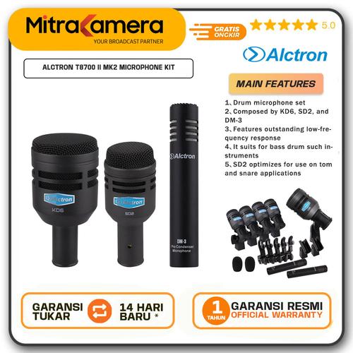 Promo ALCTRON T8700 II MK2 Drum Set Microphone Kit, 7-pcs Mic Cicil 0% ...
