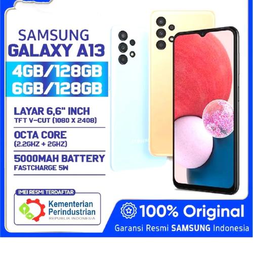 Jual SAMSUNG GALAXY A13 6/128 NEW [ RAM 6/128 GB ] GARANSI - Orange, 6 ...