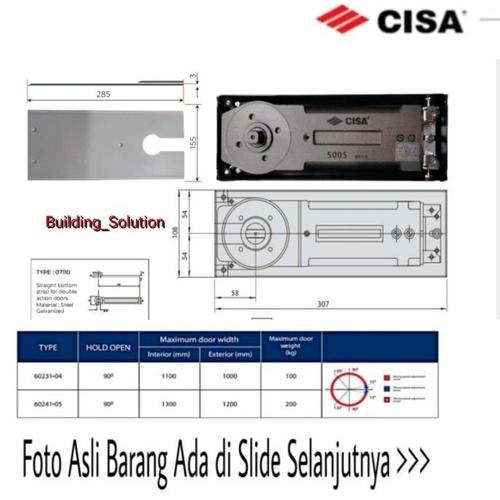 Jual CISA ORIGINAL ITALY FLOOR HINGE 60231-4 ENGSEL TANAM FLOORHINGE ...