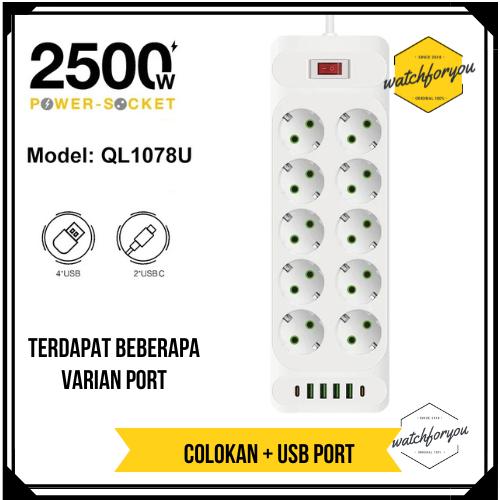 Promo Stop Kontak Terminal Listrik Colokan USB Type C EU Plug Flame ...