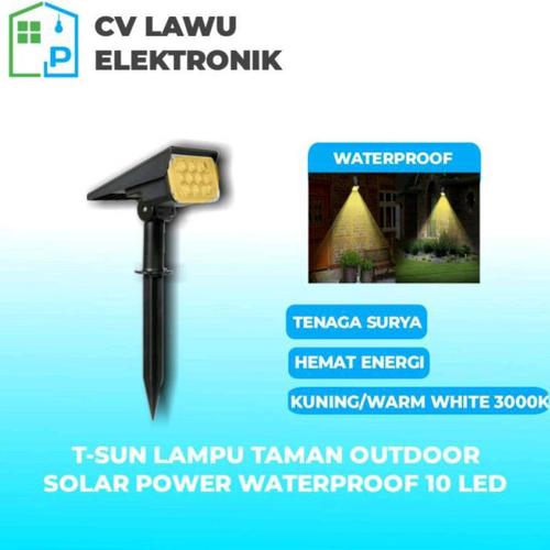 Jual Lampu Taman T- SUN 50 Warm White Kuning LED Tenaga Surya Solar ...