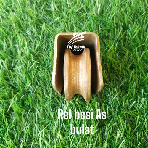 Jual roda pagar 8 cm besi cor super roda tebal full plating anti karat ...