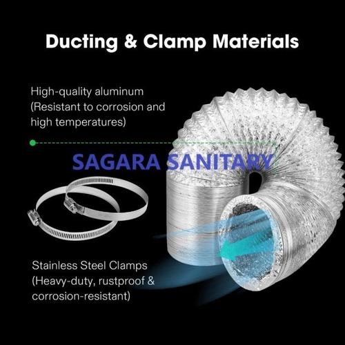 Jual 10 m pipa cooker hood 5 in + klem 2 pcs selang pembuangan cerobong ...