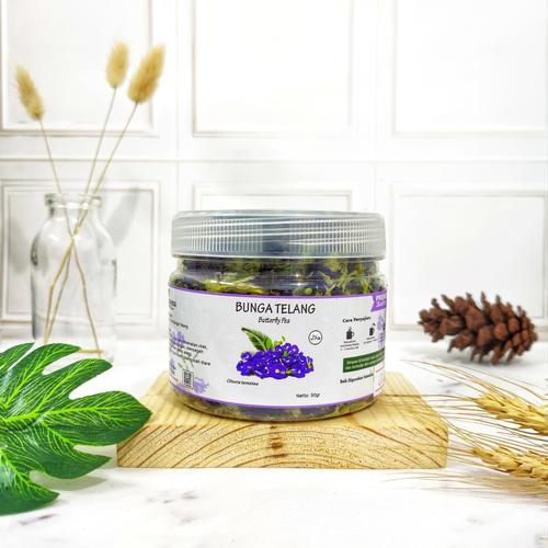 Jual Bunga Telang Kembang Teleng Blue Pea Kering 50gr - Pouch 10gr ...