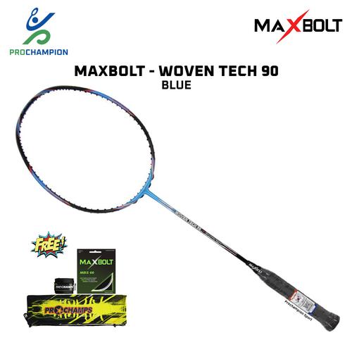 Promo Raket Badminton Original Maxbolt Woven Tech 90 WT90 Blue ...