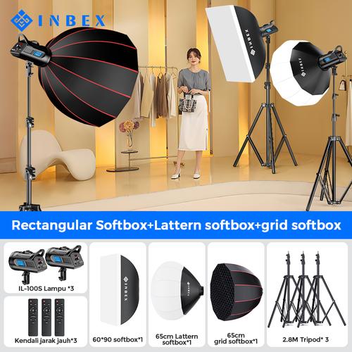 Promo INBEX IL-100S Livestream Lampu kit Softbox Fill Lighting 2800 ...