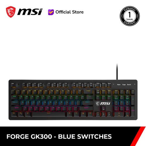 Jual Keyboard MSI FORGE GK300 - Wired GAMING KEYBOARD [Mechanical Blue ...