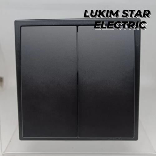 Jual SAKLAR SERI/DOUBLE SIMON I7 BLACK DOFF/SAKLAR 2 GANG SIMON i7 ...