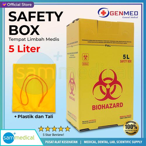 Jual GENMED Safety Box 5 Liter + Tali / Tempat Limbah Medis / Tempat ...