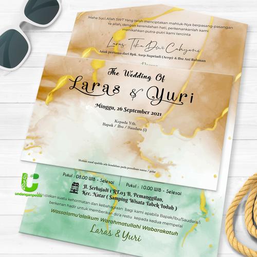 Jual Undangan Pernikahan Semi Amplop Jasmine Gliter Glossy Elegan Unik ...