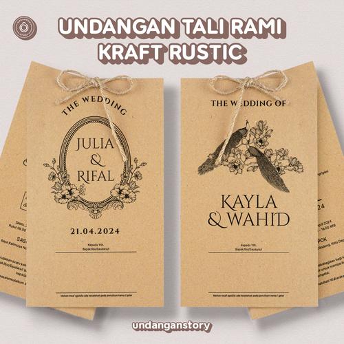 Jual Undangan Pernikahan Kraft Rustic Minimalis Vintage Kekinian Murah ...