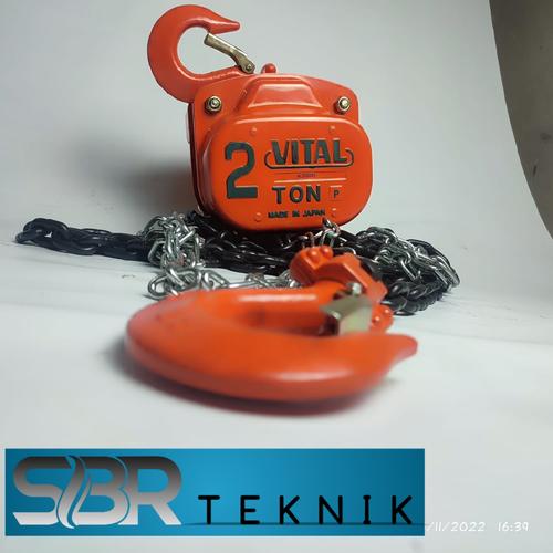 Jual CHAIN BLOCK VITAL 2 ton 3 5 7 10 12 15 meter made in japan takel ...