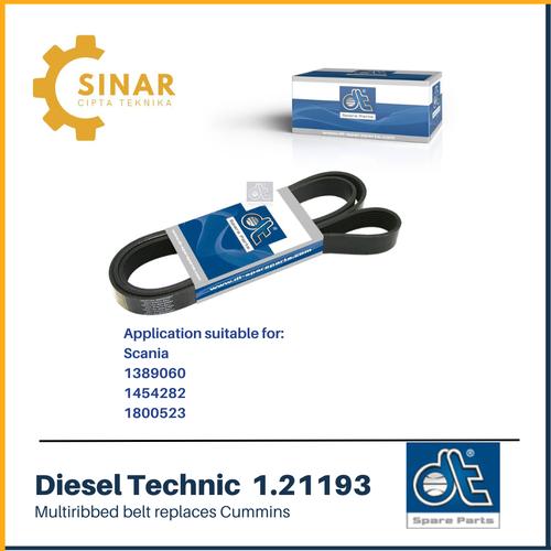 Jual DIESEL TECHNIC-1-21193 Poly V-Belt Fan replaces Scania 1454282/ ...