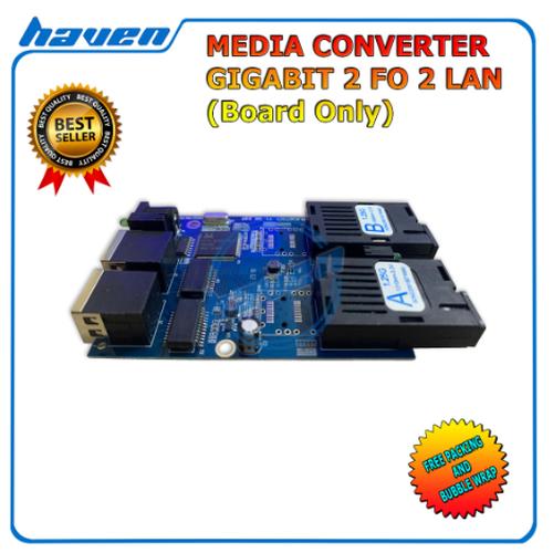 Jual Gigabit Media Converter Fiber Optic 2 Port FO 2 Port LAN / 2 FO 2 LAN Gigabit / Converter 2 ...