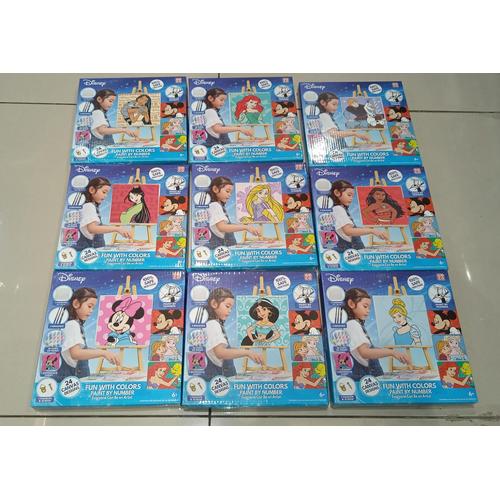 Jual Sale: Disney Emco Fun With Colors Paint By Number 24 Canvas ...