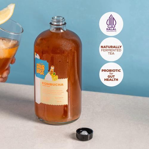 Jual Kombucha Vanilla Soda - 1000ml | by Sourdose - Botol Kaca ...