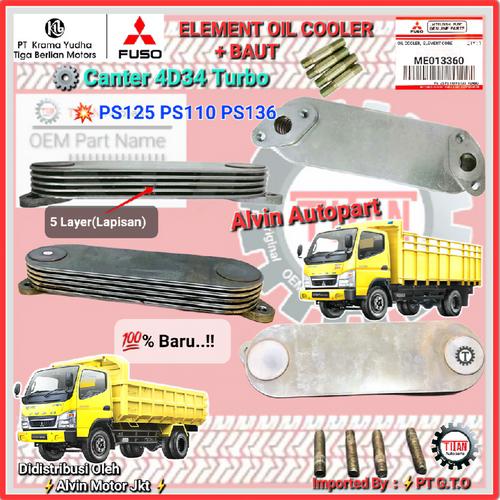 Jual ELEMENT OIL COOLER PENDINGIN OLI MITSUBISHI CANTER PS125 PS110 ...