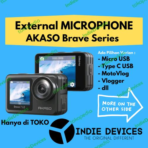 Jual MotoVlog Type C USB External Microphone AKASO Brave 7 - Kota ...