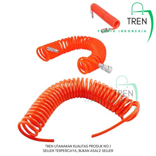 Jual Selang Angin Spiral Recoil Compressor Hose Selang PU Kompresor - 6 ...