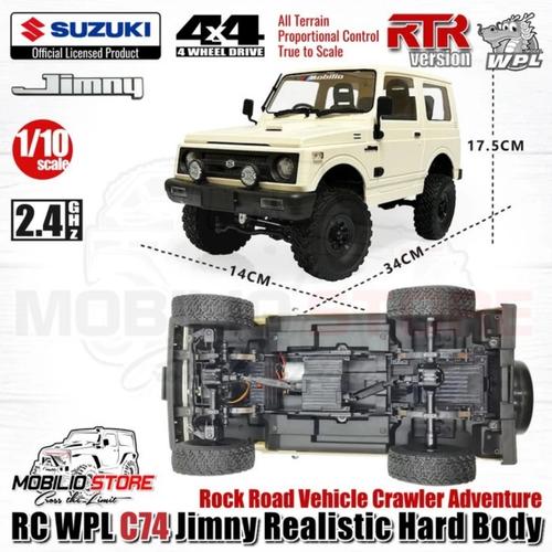 Jual SUZUKI JIMNY WPL C74 REALISTIS HARD BODY RC 1/10 SCALE CLAWLER ...
