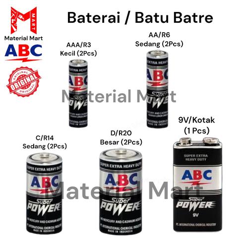 Jual Batre ABC Super Power ASLI | Baterai ABC AA | AAA |Tipe C |Tipe D ...