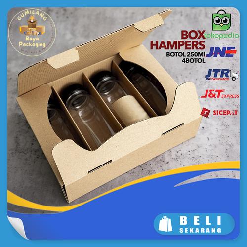 Jual Box Hampers Kemasan 250ml Kardus Packaging Botol Kale Isi 4 Dus Kotak Minuman Label Custom ...