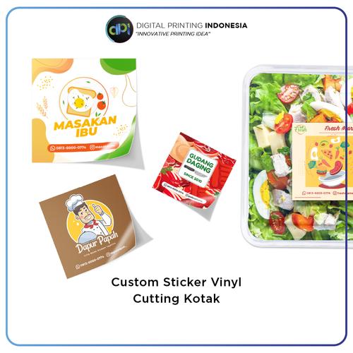 Jual Stiker Label Produk Kemasan Kotak Custom- Sticker Vinyl Cutting ...