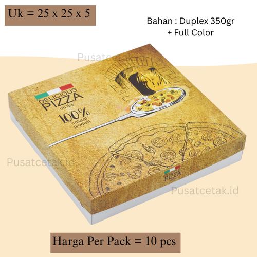Jual Dus Kotak Pizza / Box Pizza 25x25x5 ringan tebal dan kuat - Design ...
