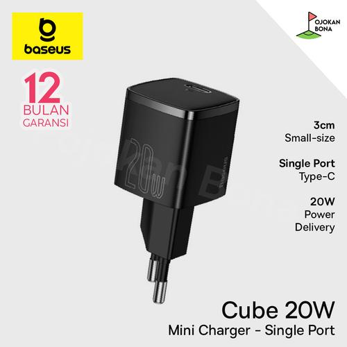 Promo Baseus Adapter Cube Adaptor 20W Type C PD Fast Charging Compact ...