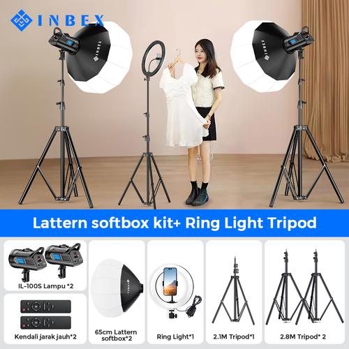 Promo INBEX IL-100S Foto Lighting Studio Softbox Lampu Fotografi ...
