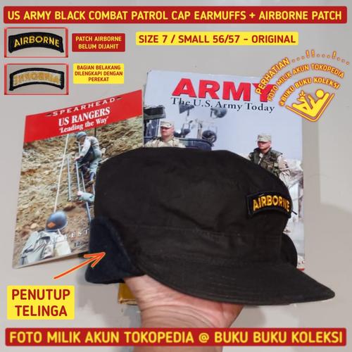 Jual US ARMY BLACK COMBAT PATROL CAP WITH EARMUFFS / EAR FLAPS ...