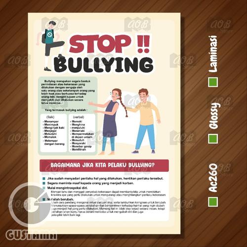 Jual Poster Stop Bullying, Bagaimana Jika Kita Pelaku 2, Poster Edukasi Laminasi A3 - Kab ...