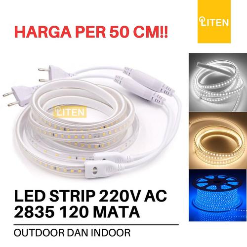Jual LITEN Lampu LED STRIP AC 220V IP65 2835 Selang OUTDOOR INDOOR 220 ...