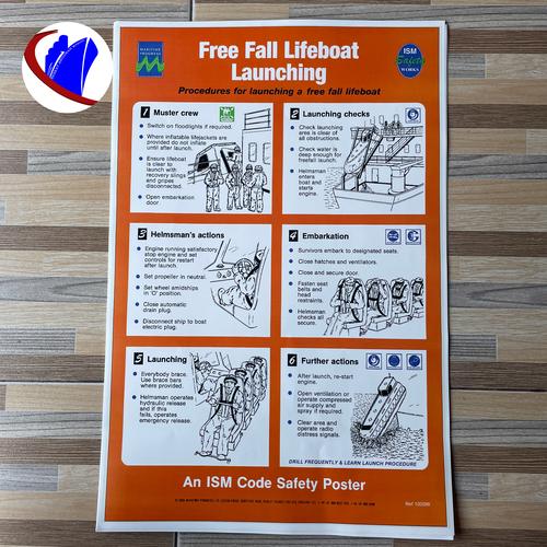 Jual Safety Poster Free Fall Lifeboat Launching Impa Code 331520 - Kab ...
