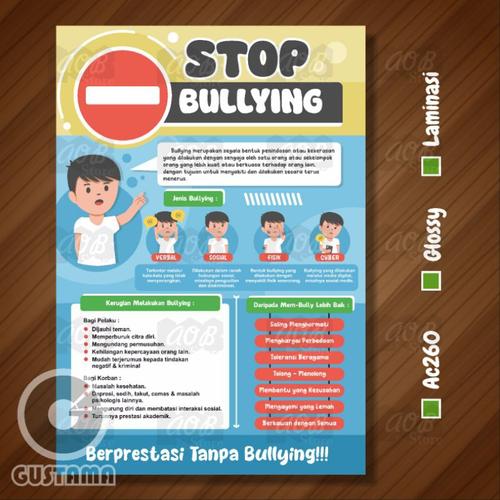 Jual Poster Stop Bullyng Model C, Poster Edukasi, Poster Literasi Laminasi A3 - Kab. Sukoharjo ...