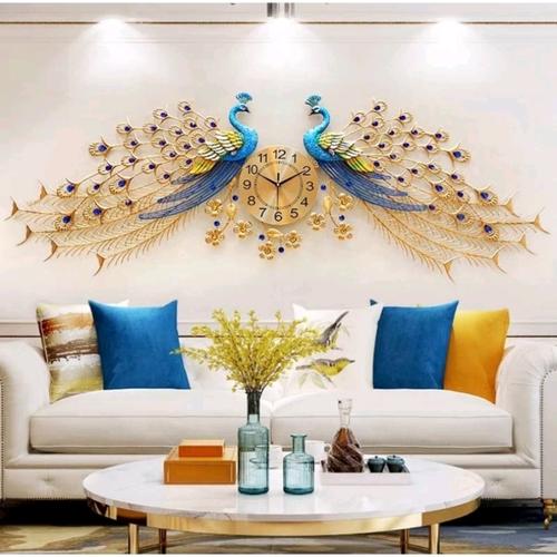 Jual Jam Dinding Gold Model Merak Wall Decoration - 75x65cm - Kota ...