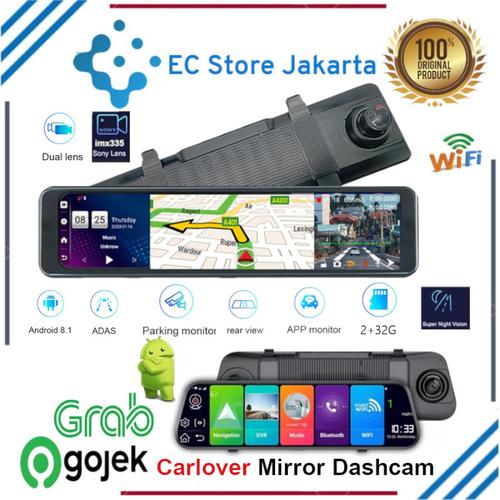 Promo EGO Mirror Dashcam ADAS GPS Wifi BT Dash Car Cam Mobil Spion Kamera - V10 (10Inchi), Grnsi ...