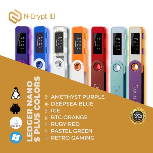 Promo Ledger Nano S Plus Ice Deepsea Blue Mystic White BTC Orange ...