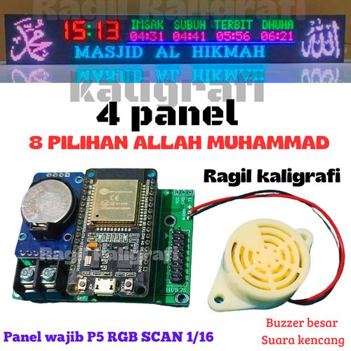 Jual Kontroler JWS Auto Tartil kontroler jam jadwal sholat 1x4 panel P5 ...