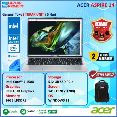 Jual ACER ASPIRE 14 CORE 7 150U 16GB 512GB W11+OHS 14.0WUXGA IPS GRY ...