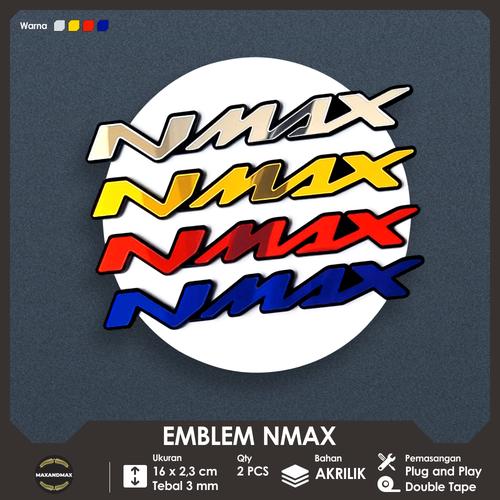 Promo Emblem NMAX 2 PCS 3D Logo Timbul Aksesoris Variasi Motor NMAX ...