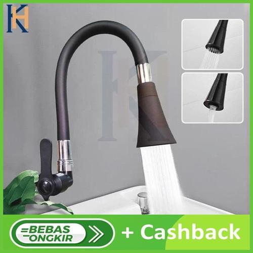 Jual R C - Sus304 Kran Angsa Fleksibel 2In1 Tembok Stainless Hitam ...