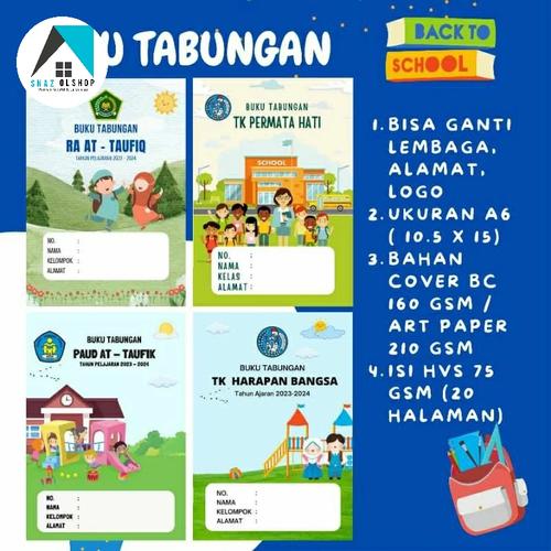 Jual BUKU TABUNGAN TK RA PAUD 02 COVER GLOSSY - Model A - Kab. Bandung Barat - SNAZ OLSHOP ...
