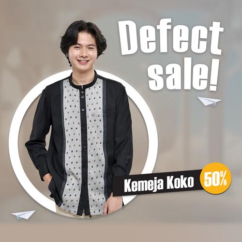 Promo Rabbani - Defect Kemeja Koko Dewasa - Ghulzar Hitam, XL - Kota ...