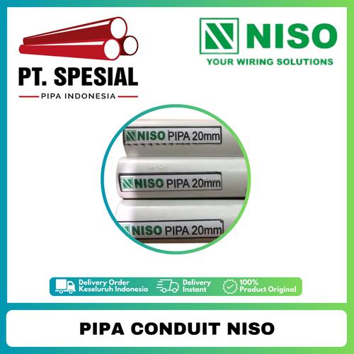 Jual Pipa Listrik / Pipa Conduit Niso Putih 20mm 2.9 Meter 3000 Batang ...
