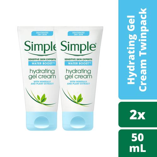 Promo Simple Water Boost Hydrating Gel Cream 50ml Twin Pack ...