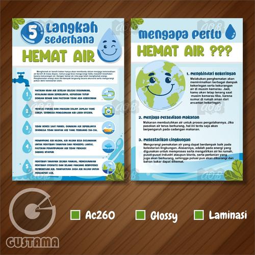 Jual Poster Hemat Air, Poster Infografis Hemat Air Laminasi A3 ...
