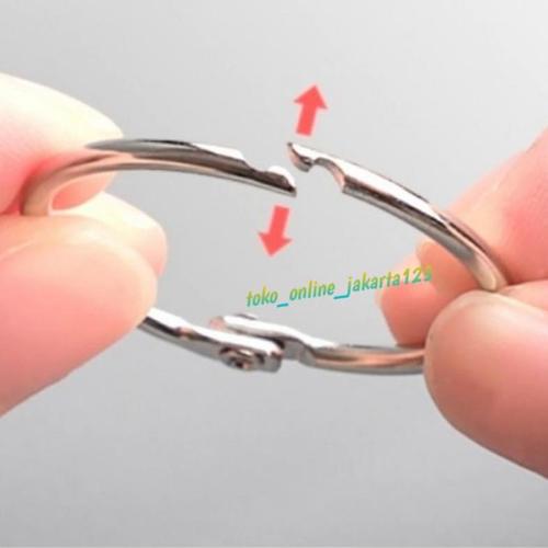Jual Ring Binder buka tutup Lengkap ukuran Ring bulat Nikel buat Tas ...