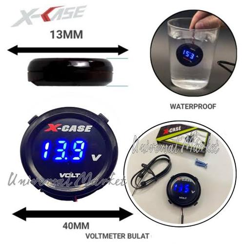 Jual VOLTMETER AKI Digital Model Bulat waterproof xcase Bisa Untuk ...