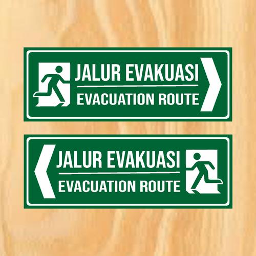 Jual Stiker Rambu Jalur Evakuasi Versi 1 | Stiker Jalur Evakuasi Tangga | Stiker Jalur Evakuasi ...